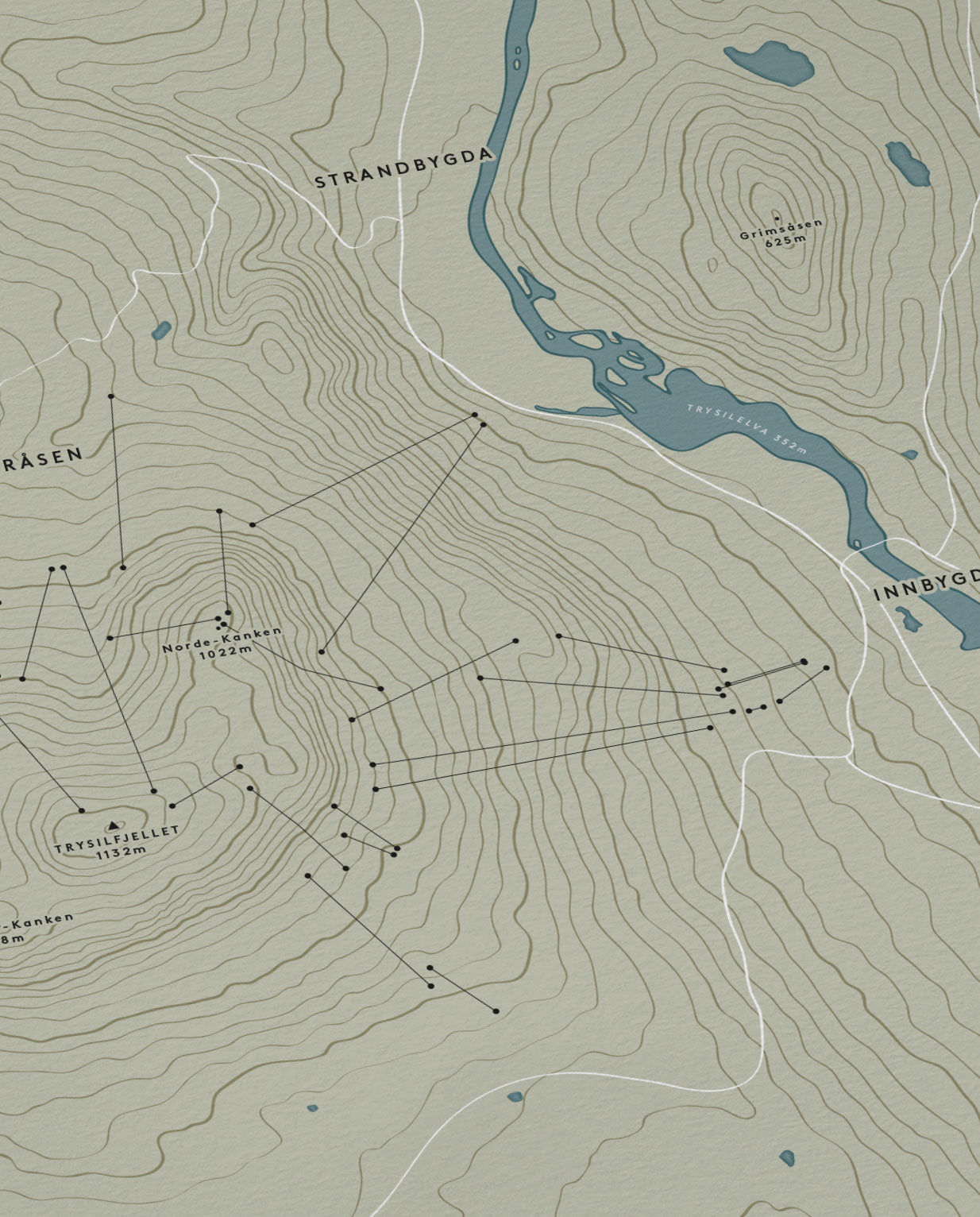 Unik fjällposter ♥ Trysil poster – Altitud – Fjelltopp