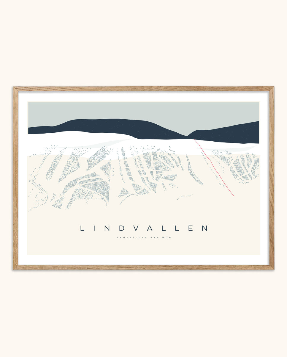 Unik fjällposter ♥ Lindvallen poster - Fjällbjörk – Fjelltopp